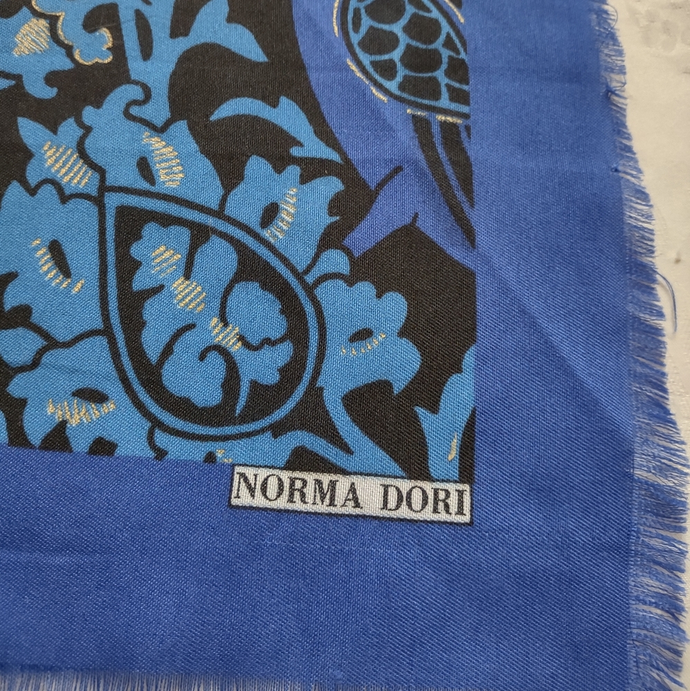 Vintage Norma Dori Royal Blue Birds Floral Tapestry L… - Gem